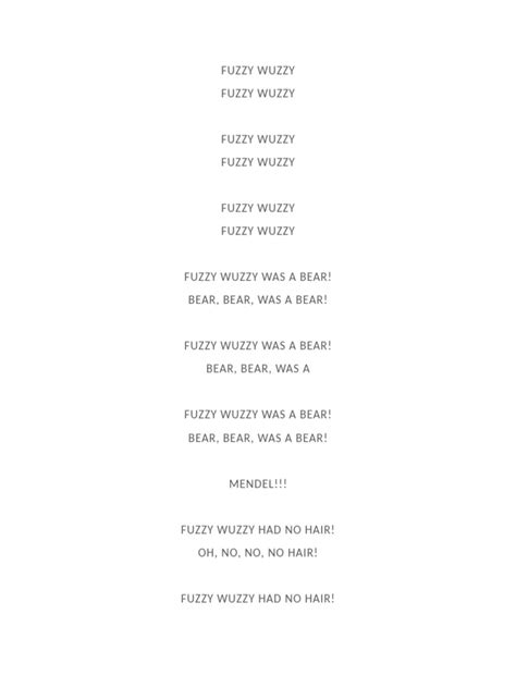 Fuzzy Wuzzy Pdf