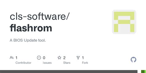 GitHub Cls Software Flashrom A BIOS Update Tool