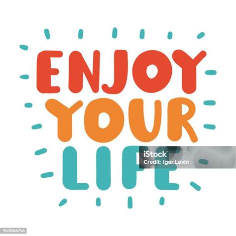 매 순간을 즐길 수 있습니다 문구 견적입니다 흰색 바탕에 벡터 그림입니다 개념에 대한 스톡 벡터 아트 및 기타 이미지 개념 격언 그리기 Istock