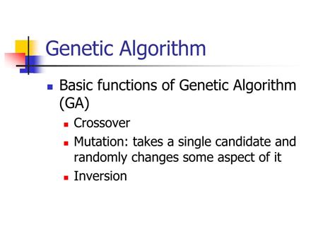 Ppt Ch 12 Machine Learning Genetic Algorithm Powerpoint Presentation Id 659380