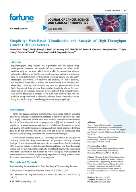 Pdf Simplicity Web Based Visualization And Analysis Of High