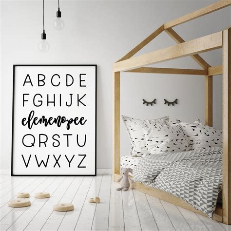 Elemeno Pee Sign Abcs Alphabet Art Print Elemenopee Etsy