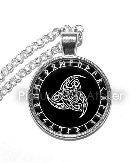 Odins Horn Viking Necklace Norse Scandinavian Oden Odin Symbol