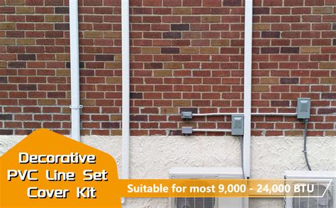 Powrocket 3 W 9ft L Mini Split Ac Line Set Cover Kitdecorative Pvc Pipe Lineset