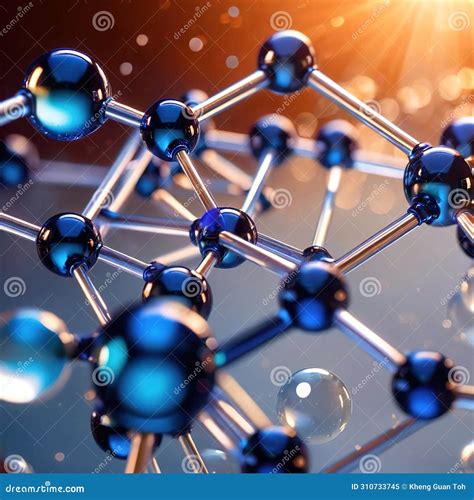 Model Of Molecular Structure Chemistry Representation Of Molecule Stock Illustration