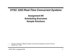 SYSC 3303 Asst4 Sample Solutions - SYSC 3303 Real-Time Concurrent Systems Assignment #4 ...