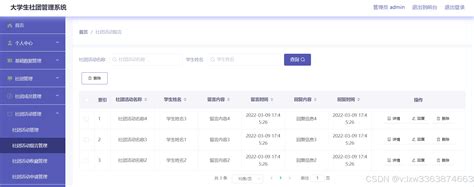 基于vue的大学生社团管理系统的设计与实现 java mysql 万字文档 ppt 系统源码 数据库 调试 基于vue技术的青年联谊管理