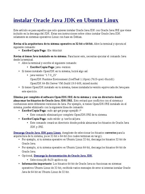 Jdk En Linux Descargar Gratis Pdf Java Lenguaje De Programación