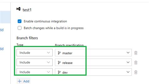 Continuous Integration Azure Build Pipeline Dependent Branch Stack Overflow