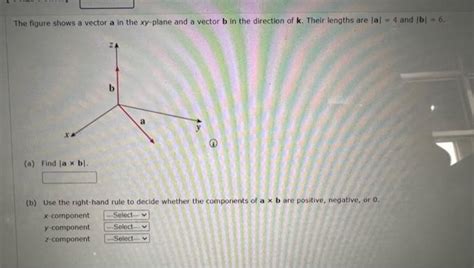 Solved The Figure Shows A Vector A In The Xy Plane And A Chegg Com