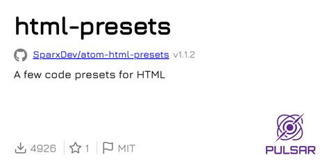 html presets