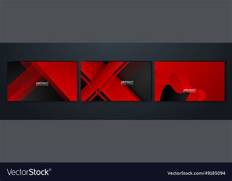 Red Black Abstract Wavy Presentation Background Vector Image