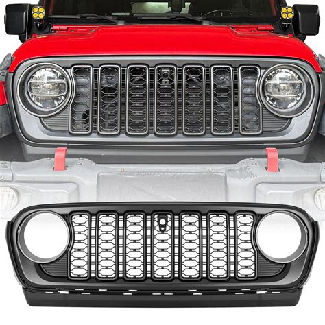 Custom Fit Abs Jeep Grille With Camera Opening For 2018 Jeep Wrangler