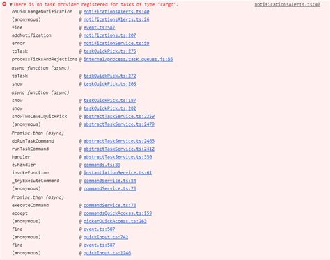 There Is No Task Provider Registered For Tasks Of Type Cargo · Issue 103942 · Microsoft