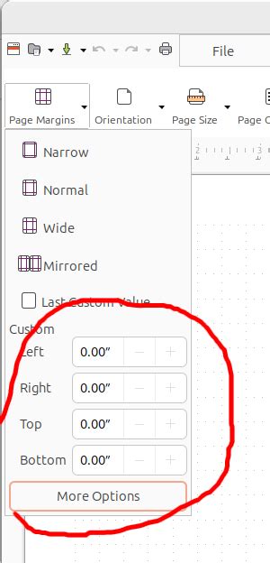 Page Margins Toolbar Widget Not Working English Ask Libreoffice