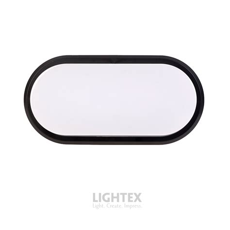 Led Ceilling Lamp Oval 15w 220v 6000k 1200lm Ip65 черен Lightex