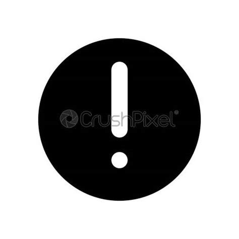 Circular Shaped Exclamation Mark Black Glyph Ui Icon Stock Vector