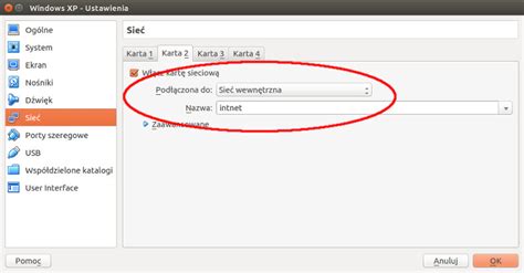 virtualbox łączenie siecią maszyn wirtualnych
