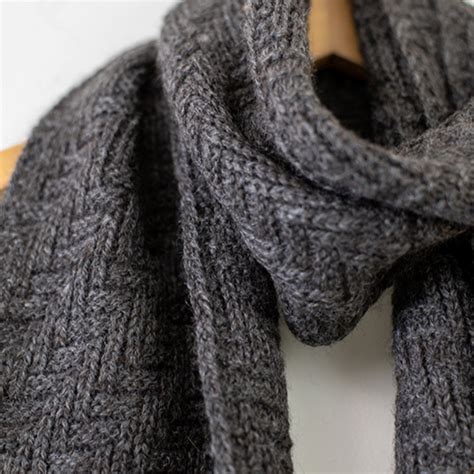 Herringbone Alpaca Scarf American Made Alpaca