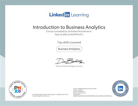 Venkatesh Ramakrishna On Linkedin Certificate Of Completion