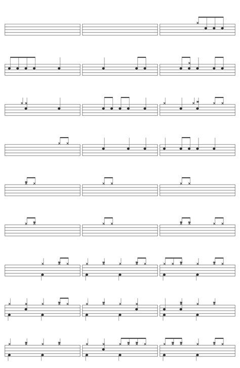 Laid Back Sunshine Reggae Drum Sheet Play Drums Online