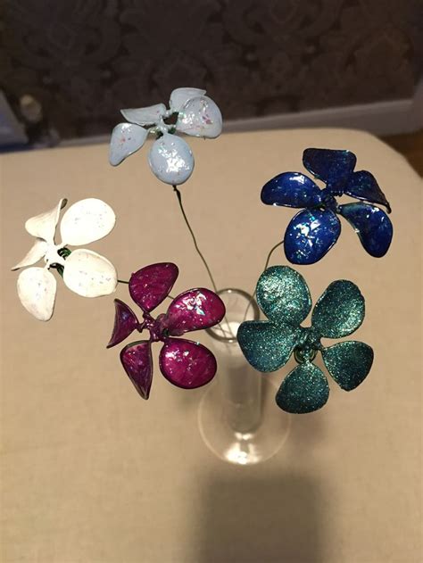 Wire Flowers Painted With Nail Polish Nail Polish Flowers Wire