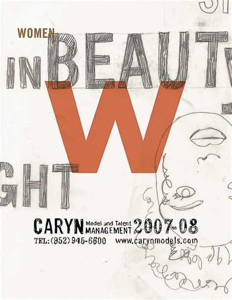 Caryn Model And Talent Management Brochure Communication Arts