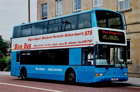 Blue Bus 146 Y46 Aba Arrives In Bolton With A 575 Service From Horwich A Photo On Flickriver