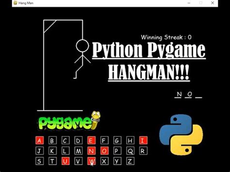 Hangman Demo Python Pygame Module Programming Beginners YouTube