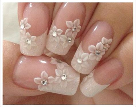French Tip Flower Nail Designs Best Flower Site