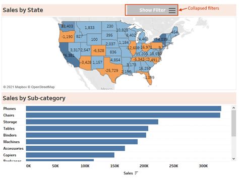 How To Create Collapsible Filters In Tableau