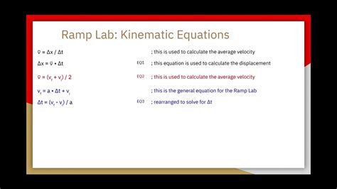 Kinematic Velocity Final Equation Independent