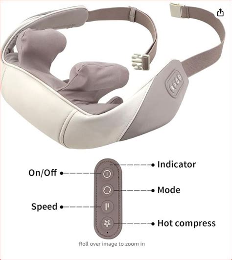 Mini Neck Massager With Heat Electric Deep Tissue 5d Kneading Massager