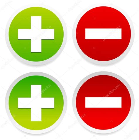 Plus Minus Buttons — Stock Vector © Vectorguy 68175311