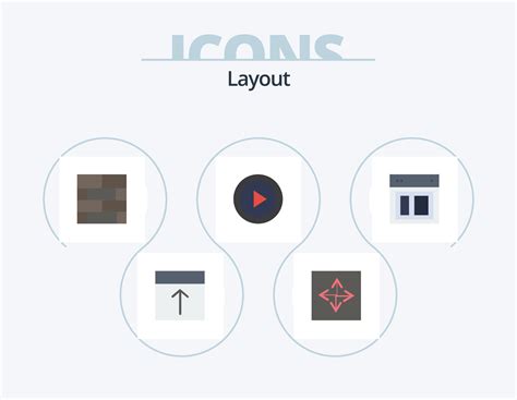 layout flat icon pack 5 icon design ui creative browser abstract