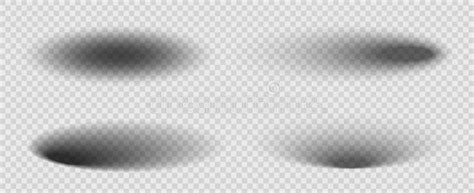 Creative Illustration Of Round Oval Shadow With Soft Edges Set On Transparent Background Art
