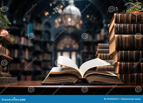 Exploring Knowledge In A Library With Textbooks Bookshelves And Academia Stock Illustration