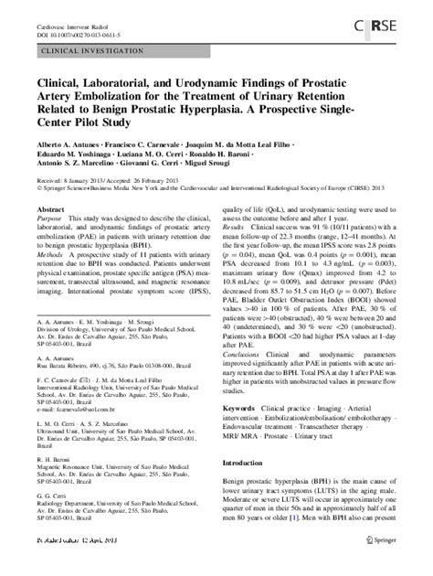 Pdf Re De Assis Et Al “effects Of Prostatic Artery Embolization On The Dynamic Component Of