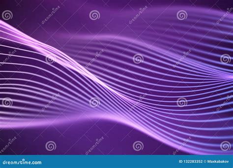 3d Sound Waves Big Data Abstract Visualization Stock Vector Illustration Of Business Lines