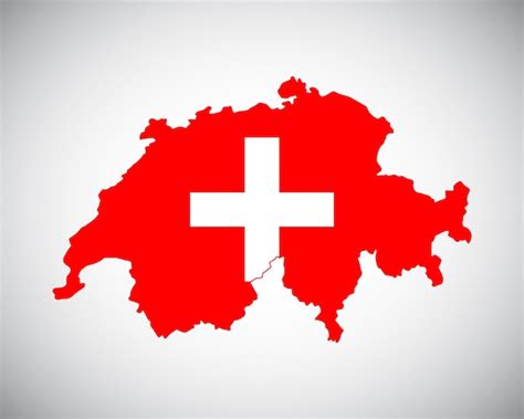 Premium Vector Switzerland Flag Map Vector Design