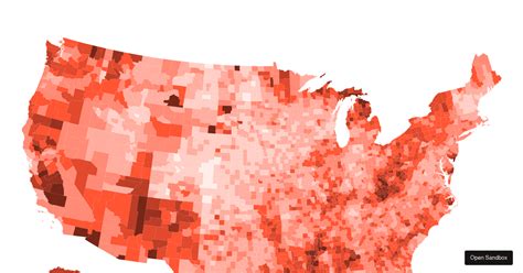Usa Counties Choropleth Map Quantize Forked Codesandbox