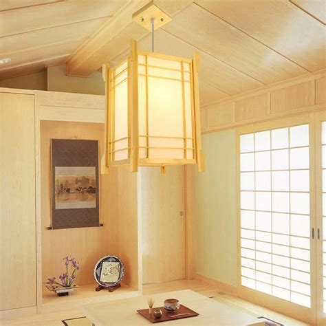 Japanese Classical Pendant Light Creative Wooden Pendant Light Restaurant Hotel Lighting Km