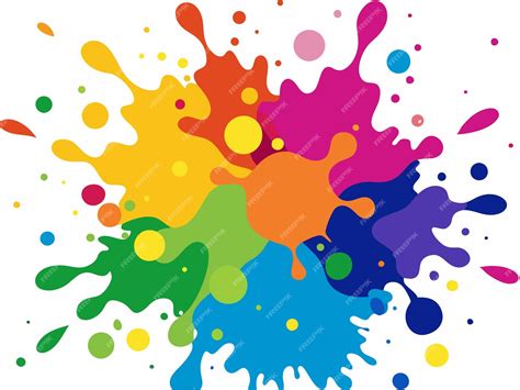 Premium Vector Colors Splash Clipart Cartoon Style Vector Illustration