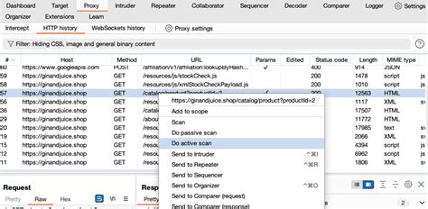 Using Burp Scanner During Manual Testing Web Security Academy