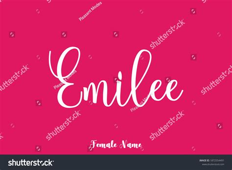 Emilee Female Name Cursive Calligraphy Text เวกเตอร์สต็อก ปลอดค่าลิขสิทธิ์ 1872554491