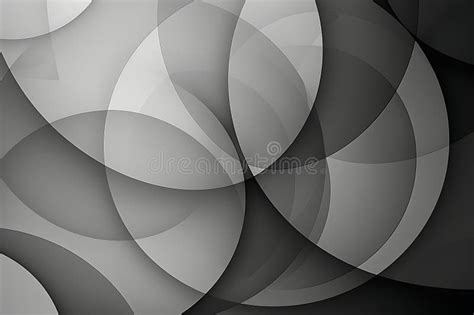 Abstract Composition Of Interlocking Dark Circles In A Unified Whole Stock Illustration