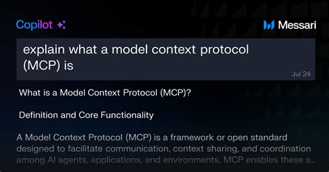 Model Context Protocol Explained Messari