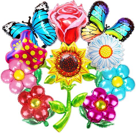 11pcs Spring Decorations Foil Balloons Colorful Spring