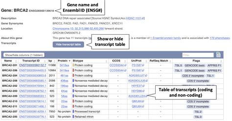 Investigating A Gene Ensembl