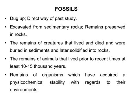 Fossils Fossilization Ppt Geology Science